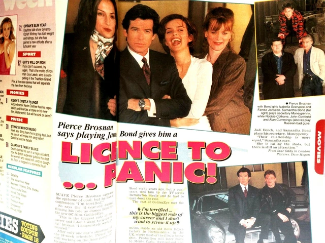 TV WEEK MAGAZINE 1995 Peter Phelps~Pierce Brosnan~Kevin Costner~Kylie ...