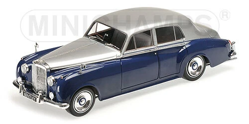 MINICHAMPS 100139954 1/18 BENTLEY S2 1960 SILVER / BLUE Model Car From ...