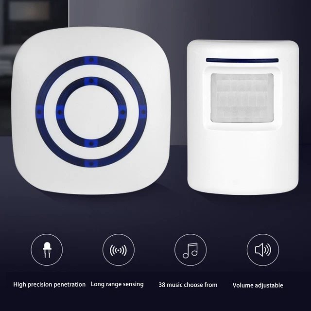INFRARED SENSOR DOORBELL Sensitive Wireless Store Entry Doorbell Alarm ...