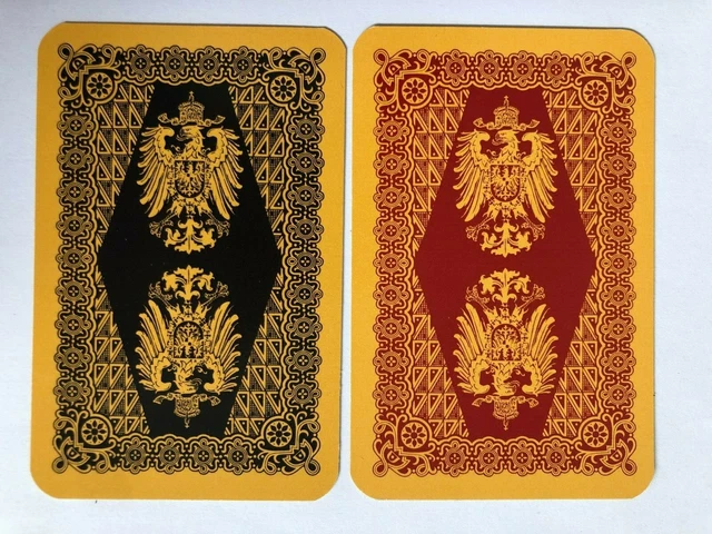 VINTAGE SWAP PLAYING Cards Monochrome Heraldic Eagle Emblem Royal Crown ...