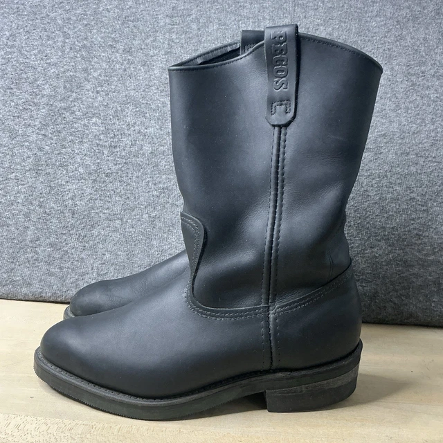 VINTAGE RED WING Pecos Boots 1116 9 E Black Leather Made in USA £129.68 - PicClick UK