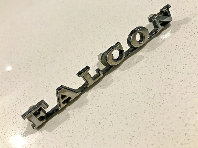 FORD FALCON REAR Quarter or Boot Badge, XW 351, Good Cond. w/pins. FREE ...