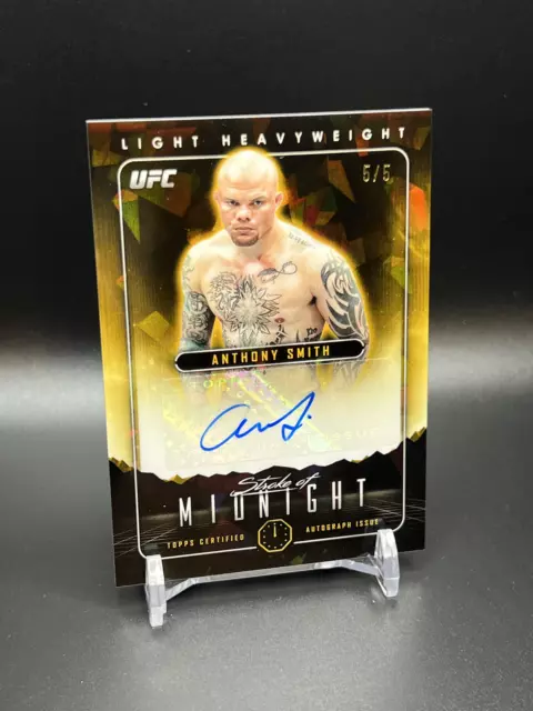 2024 TOPPS MIDNIGHT Ufc Anthony Smith Stroke Of Midnight Auto Oro 5/5 ...