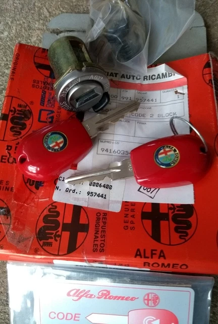 ALFA ROMEO 156 Genuine Nos Ignition Lock Set + Code Card Early Model ...