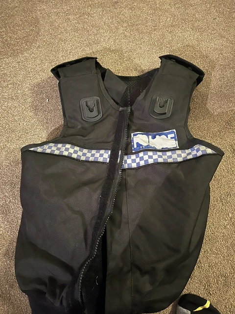 EX POLICE SECURITY Black Tactical Stabvest Cover Plate Carrier Radio ...
