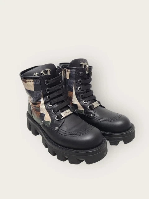 LOUIS VUITTON DAMIER Camouflage LV Checker Combat Boots 147837666 ...