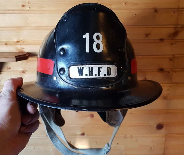 VINTAGE FIREMANS HELMET LEATHER BADGE #18 Whitehorse Yukon FD 1950's $375.00 - PicClick CA