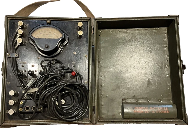 RARER 1942 ORIGINAL WWII US Army Signal Corps Test Set EE-65-E in Case ...