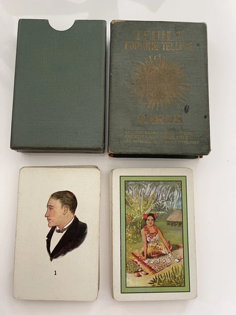 ANTIQUE 1923 Teuila Fortune telling tarot cards by Isobel Field ...