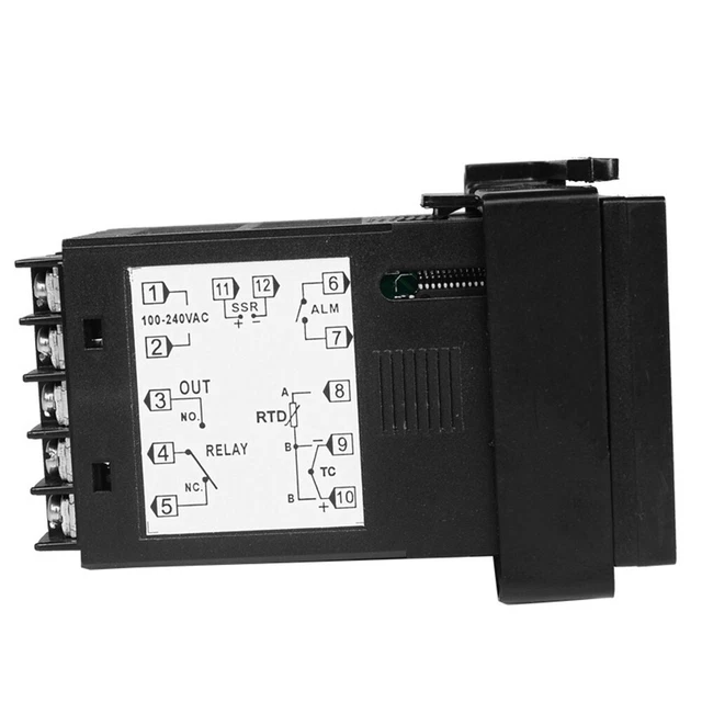 PRECISION PID TEMPERATURE Controller PT100 K Thermocouple 12VDC Power ...