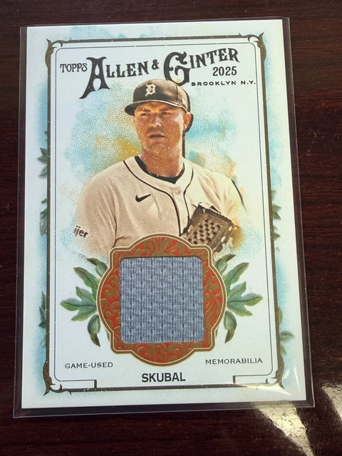 2025 TOPPS ALLEN & Ginter #AGR-TSK Tarik Skubal Relic Game Used Detroit ...