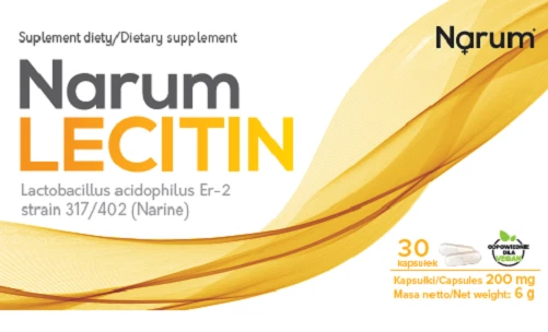 NARUM NARINE LECITIN 200mg, 30Capsules, Lactobacillus Acidophilus FAST ...