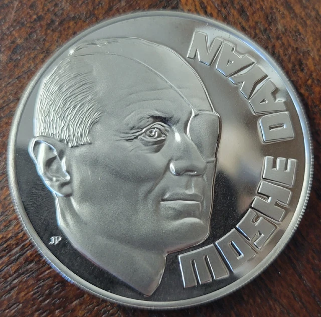 ISRAELI HEROES MOSHE Dayan Commemorative Medal, Sterling Silver. £55.82 ...