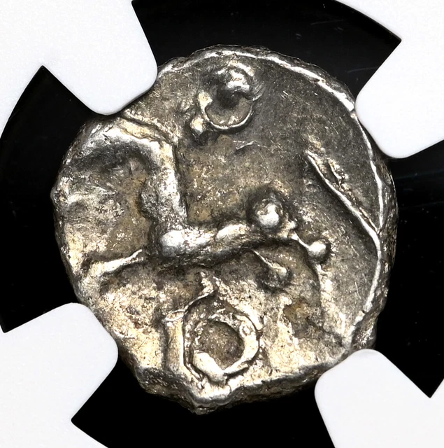 CELTIC GAUL, AEDUI. 1st Century BC. Silver Quinarius, Horse, NGC VF £89 ...