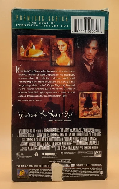 FROM HELL VHS 2002 Johnny Depp Heather Graham **Buy 2 Get 1 Free** £4. ...