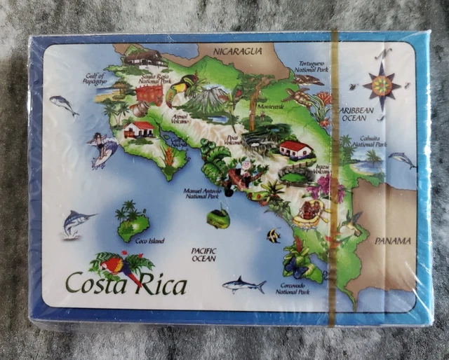 COSTA RICA BRANDING Playing Cards Poker Size Plastic Coated Souvenir ...