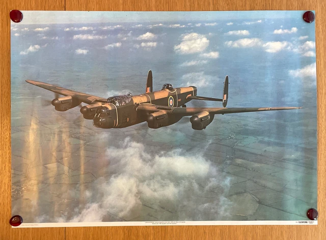 VINTAGE LANCASTER MK1 Poster 70's Plaistow Pictorial 149 44 Squadron ...