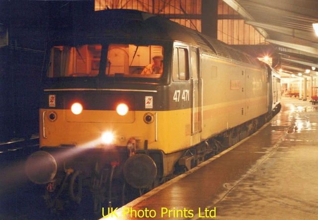 RAILWAY PHOTO 6X4 Class 47 47471 passenger train Leeds c1989 £2.00 ...