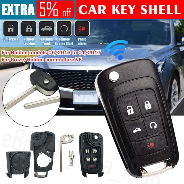 FOR HOLDEN COMMODORE VF 5 Button Remote Flip Car Key Blank Shell Case ...