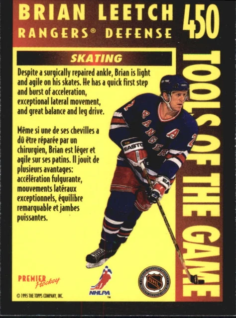 CARTE DE HOCKEY 1994-95 OPC Premier Rangers #450 Brian Leetch TOTG EUR 2,21 - PicClick FR