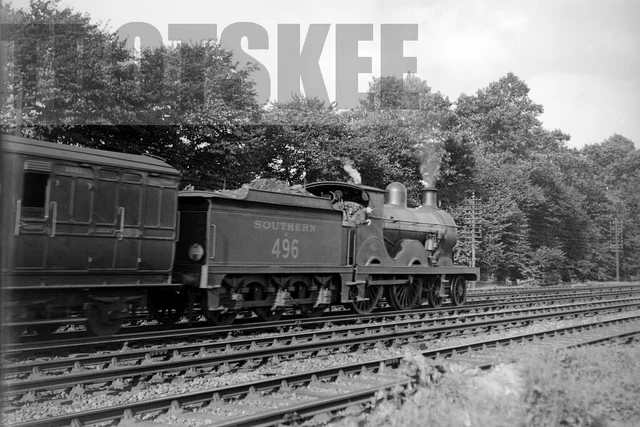 GLASS NEGATIVE SR Southern Railways Steam Loco 496 Bromley 1931 £5.99 ...