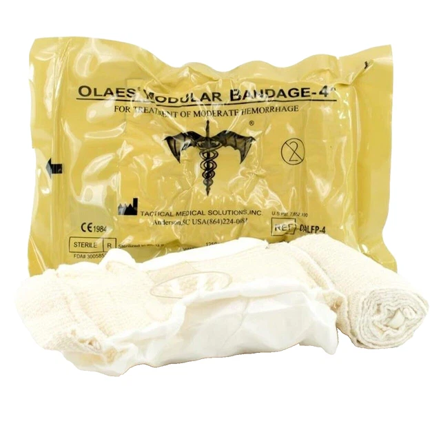 OLAES® MODULAR BANDAGE 4" Flat Pack Tactical Medical Solutions Trauma ...