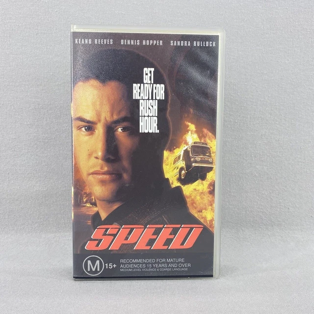 SPEED VHS VIDEO Tape Keanu Reeves Dennis Hopper Sandra Bullock Vintage ...