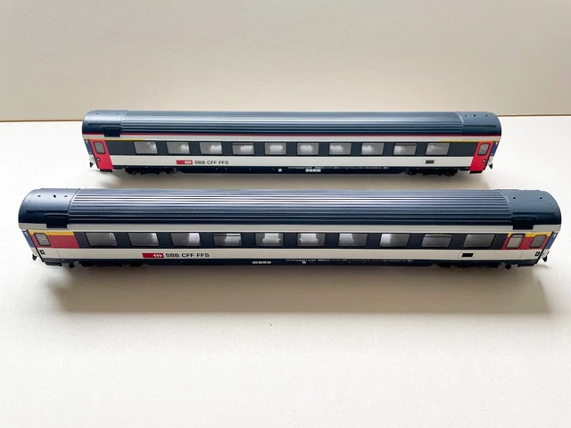ROCO 6 ST. EC Reisezugwagen SBB CFF FFS 74280, 74281, 74282, 74634 ...