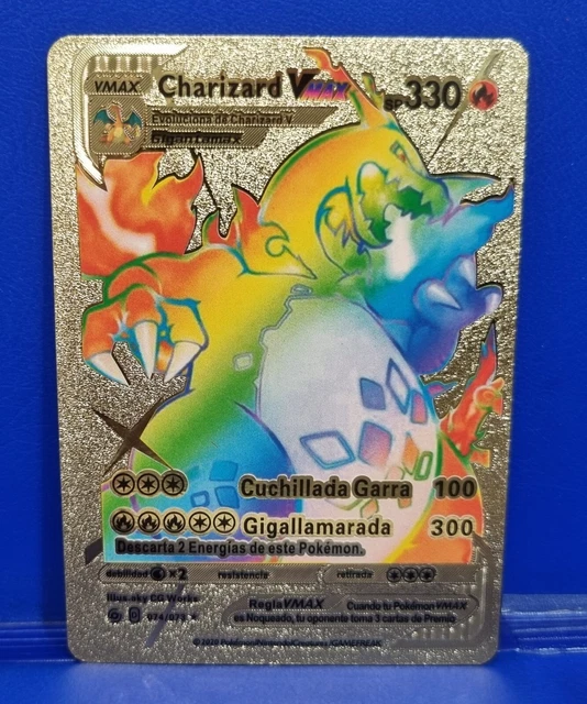 CARD CARTA TARJETA Pokemon Charizard VMAX SP330 Gigantamax 074 Oro Gold ...