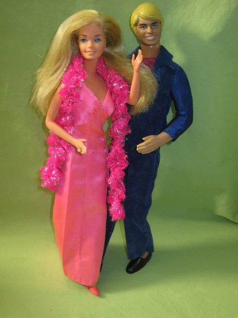 VINTAGE 1977 SUPERSTAR BARBIE & KEN 2 TLC Display DOLL Pair in Original ...