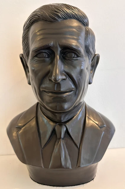 ROYALTY LARGE RESIN bust of Prince, now King Charles III. 2009 Signed ...