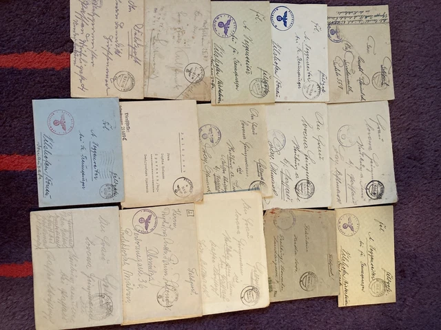 ORIGINAL WW2 GERMAN Field Post Envelopes With Stamps £0.99 - PicClick UK
