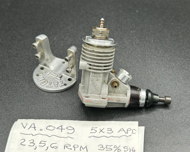 VA .049 MK I Model Airplane Engine with Tatone T-D Engine mount RC Glow ...