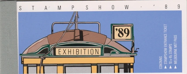 1989 AUSTRALIA TRAM Ticket MET Pass - Stamp Exhibition Booklet, SG SB67 ...