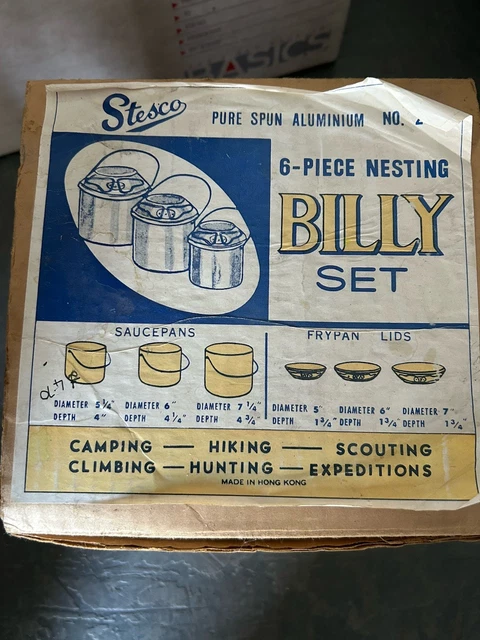 VINTAGE 1970S STESCO Aluminium Camping Billy Can Cooking Set £31.85 ...