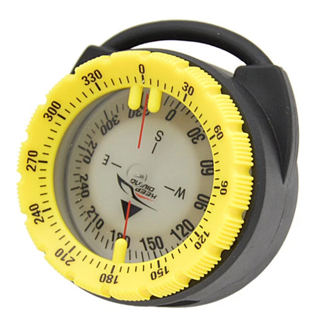 BUSSOLA SUBACQUEA 50 metri subacquea ABS + plexiglass box luminoso e ...