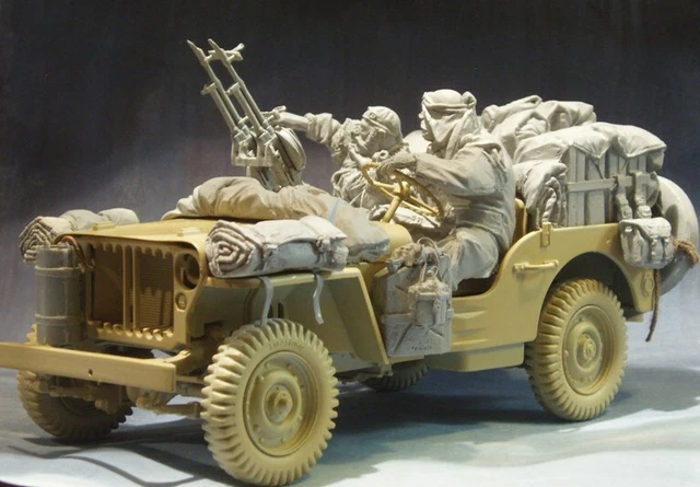 AC MODELS WW2 LRDG 2 man Crew with stowage for 1/24th Jeep 75mm ...
