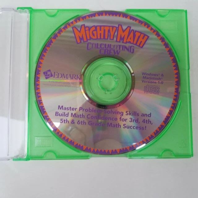 MIGHTY MATH CALCULATING Crew Pc Grades 3rd 4th 5th 6th Math Skills $9. ...