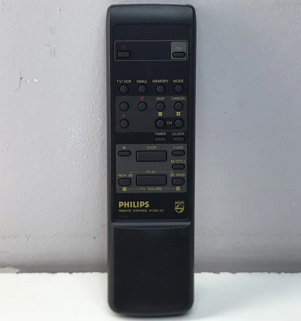 GENUINE PHILIPS TV VCR RT261/52 Remote Control G0814 OEM Cleaned Tested ...