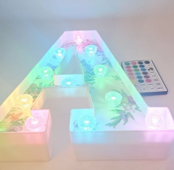 LED LETTER LIGHT A 18 Colour Changing Alphabet Sign Bedroom Decoration ...