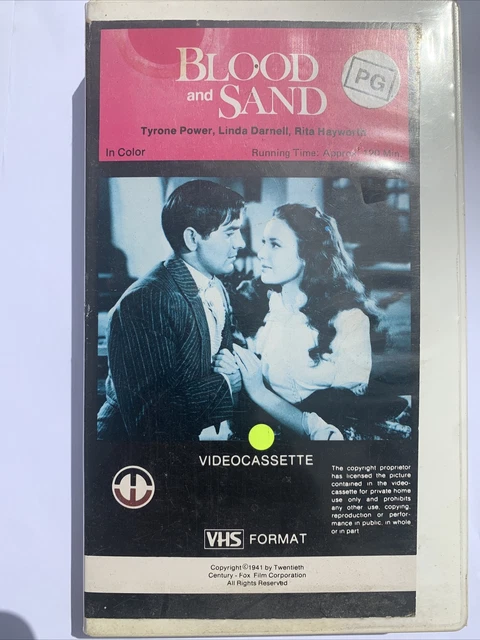 BLOOD AND SAND VHS VIDEOCASSETTE RELEASE MAGNETIC VIDEO STH Pacific £6. ...