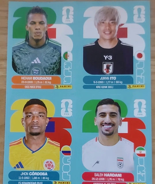 PANINI WORLD CUP 2026 Stickers ALG 10 Saleh Hardani Portrait Unpasted £ ...