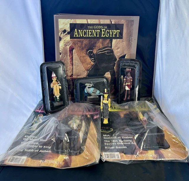 THE GODS OF Ancient Egypt Bundle 6 Magazines & Figurines Plus Ring ...