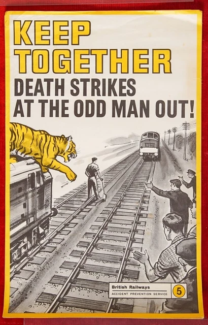 CLASS 37 LOCO BR ORIGINAL RAIL SAFETY POSTER KEEP TOGETHER ARTWORK ...