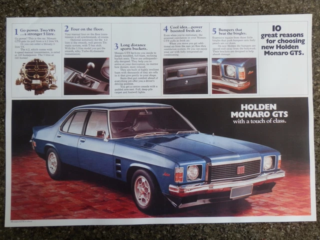 HOLDEN HJ Monaro Brochure $40.00 - PicClick AU