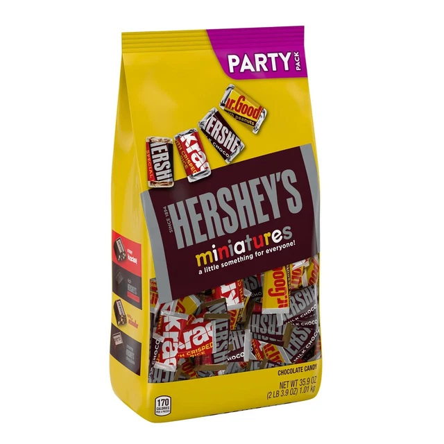 MINIATURES ASSORTED CHOCOLATE Candy Bars, Individually Wrapped, 35.9 Oz ...