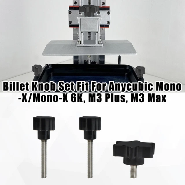 FOR ANYCUBIC MONO-X/ Mono-X 6K/ M3 Plus/ M3 Max Billet Knob Set (Matte ...