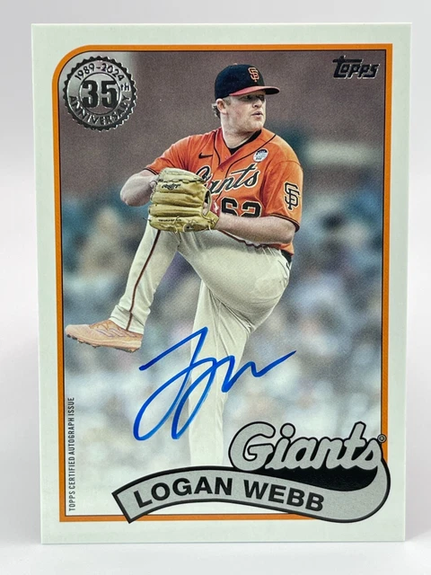 2024 Topps Series 1 Logan Webb San Francisco Giants 1989 Auto Autograph