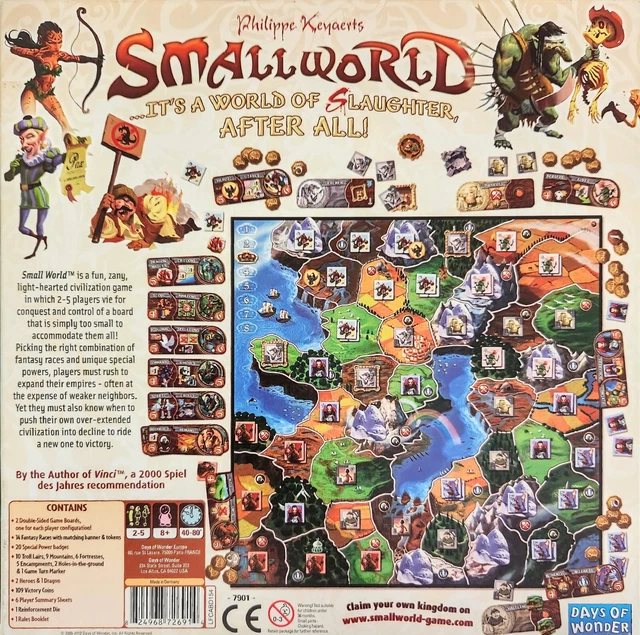 SMALL WORLD (BOARD Game) Like New COMPLETE Days Of Wonder, Avec Francais $25.95 - PicClick CA