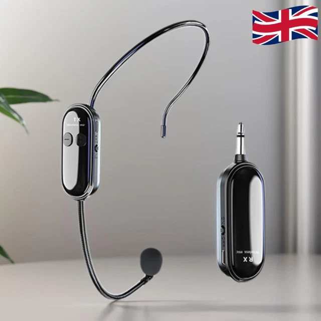MIC SYSTEM LONG Range Wireless Microphone System 2.4G Head Handheld Mic ...